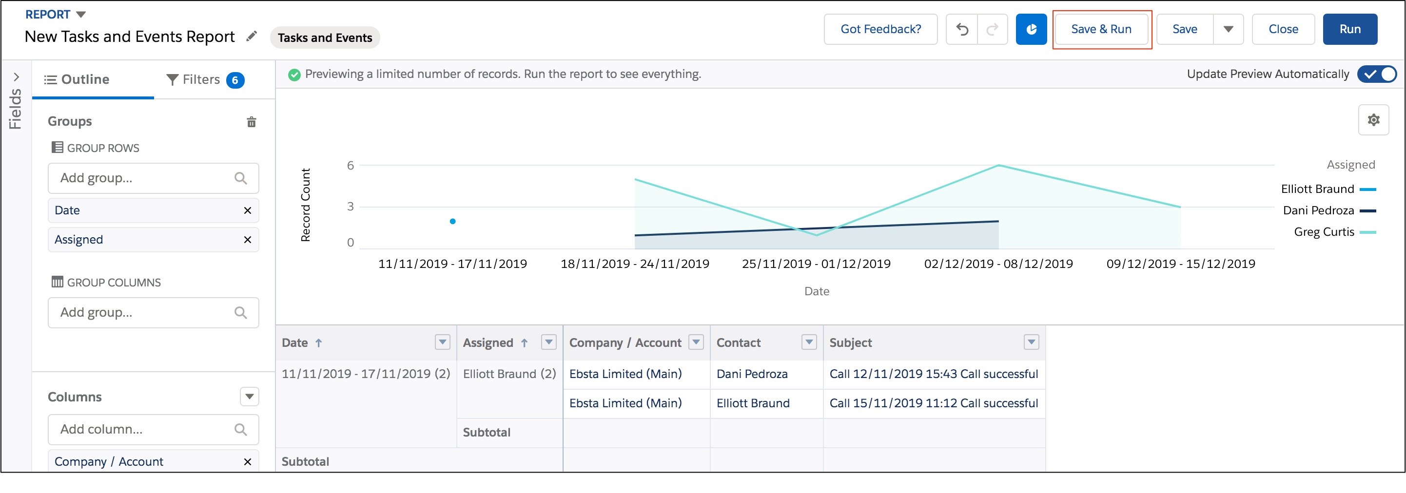 Create a User Call Activity Report in Salesforce – Ebsta Knowledge Base