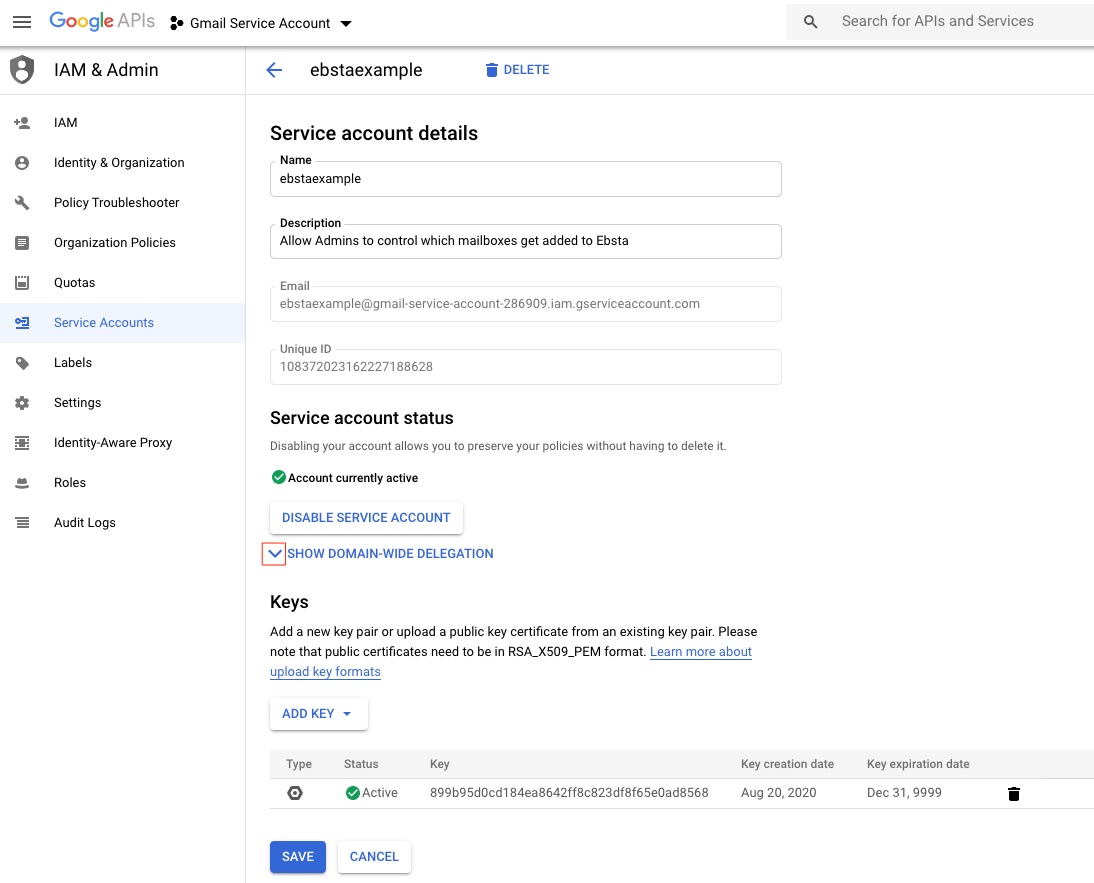 How to a create a Gmail service account – Ebsta Knowledge Base
