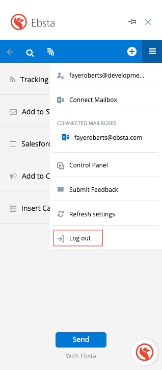 Log in & Log out of Ebsta – Ebsta Knowledge Base